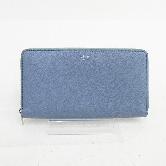 Celine | Bags | Celine Long Wallet Blue Leather | Poshmark